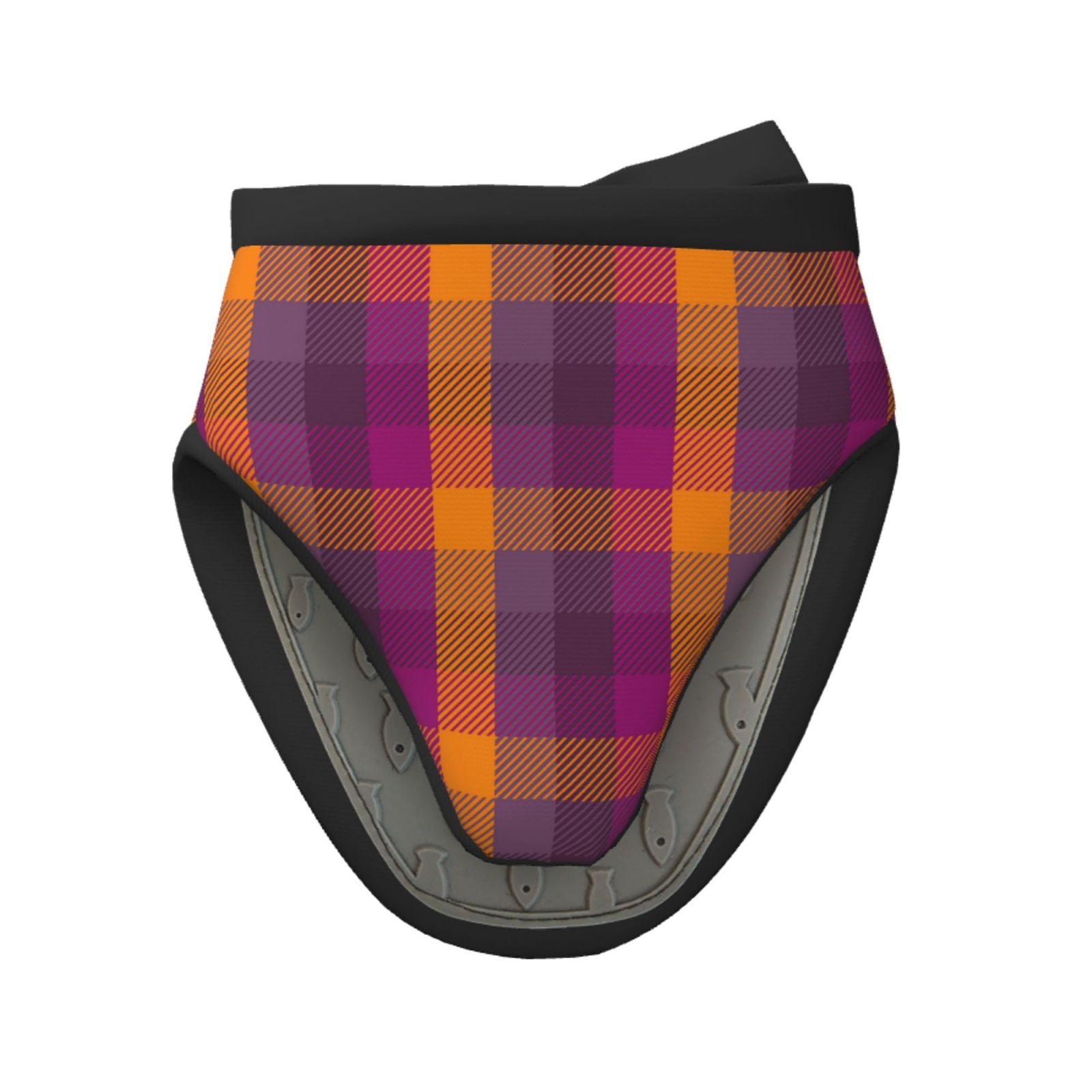 Purple Yellow Buffalo Plaid Oven Mitts Heat Resistant, Soft Lining ...