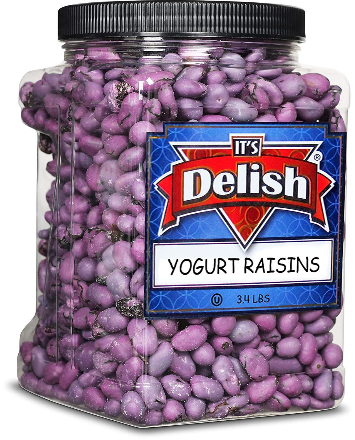 Purple Yogurt Covered Raisins by It's Delish, 3 LBS Jumbo Container ...
