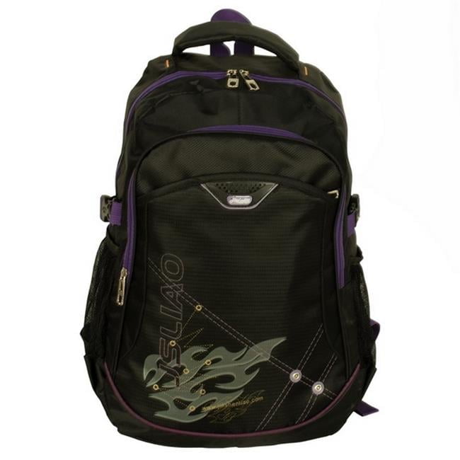 Purple Zipper Chic Multipurpose Backpack School Bag Dayback & Outdoor ...