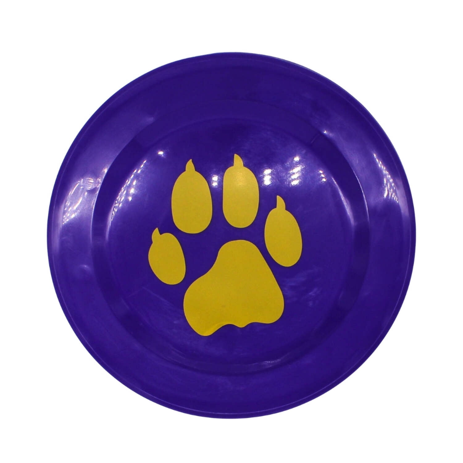 Purple and Gold Frisbee with Tiger Paw Imprint 7" (Dozen) - Walmart.com