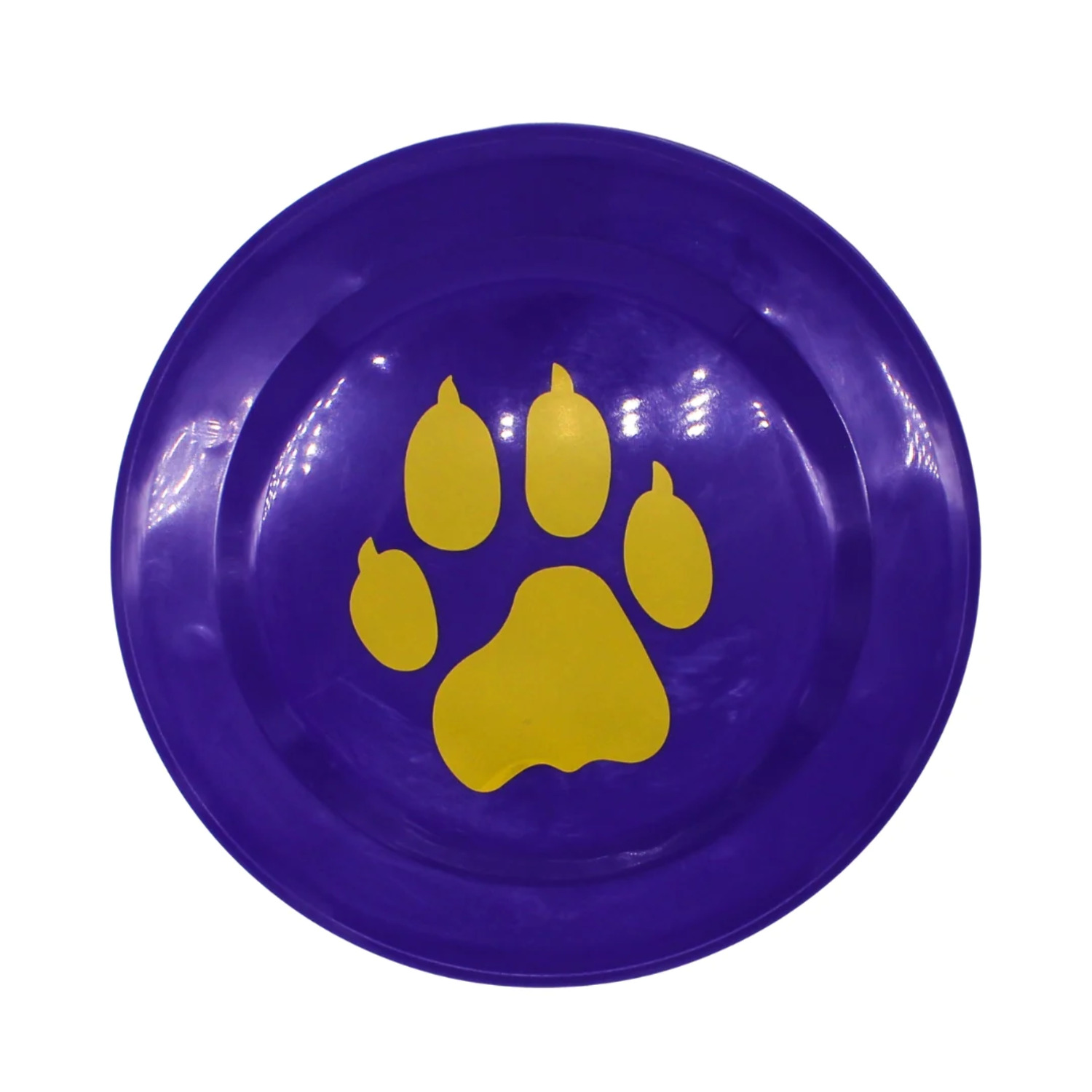 Purple and Gold Frisbee with Tiger Paw Imprint 7" (Dozen) - Walmart ...