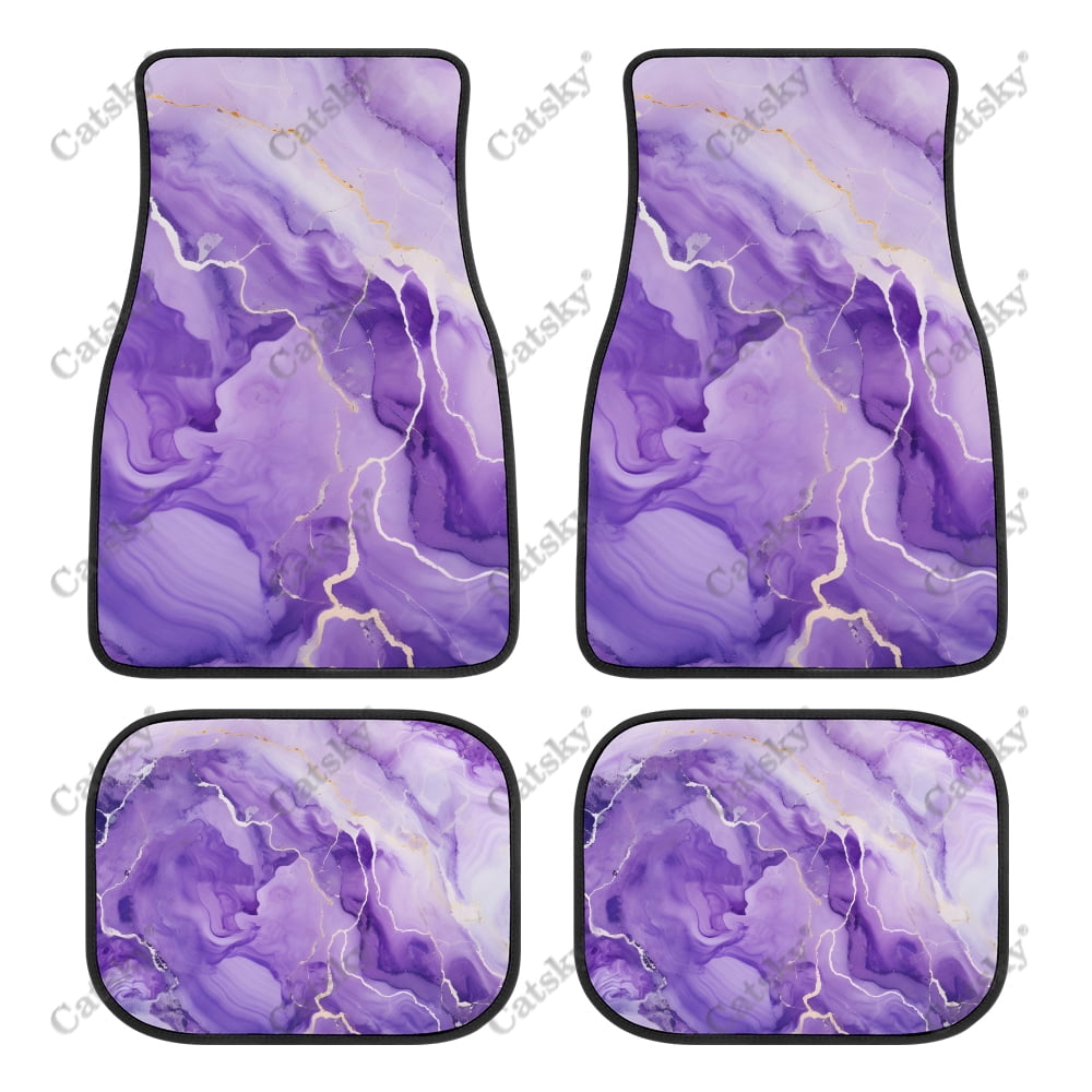 Purple and Gold Marble Auto Floor Mats Carpet Customized Car Floor Mats ...