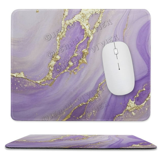 Purple and Gold Marble Mouse Pad, 10x12 Inches, Premium-Textured with ...