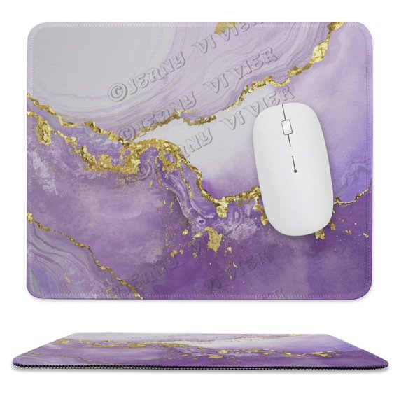 Purple and Gold Marble Mouse Pad, 10x12 Inches, Unique Pattern, Premium ...