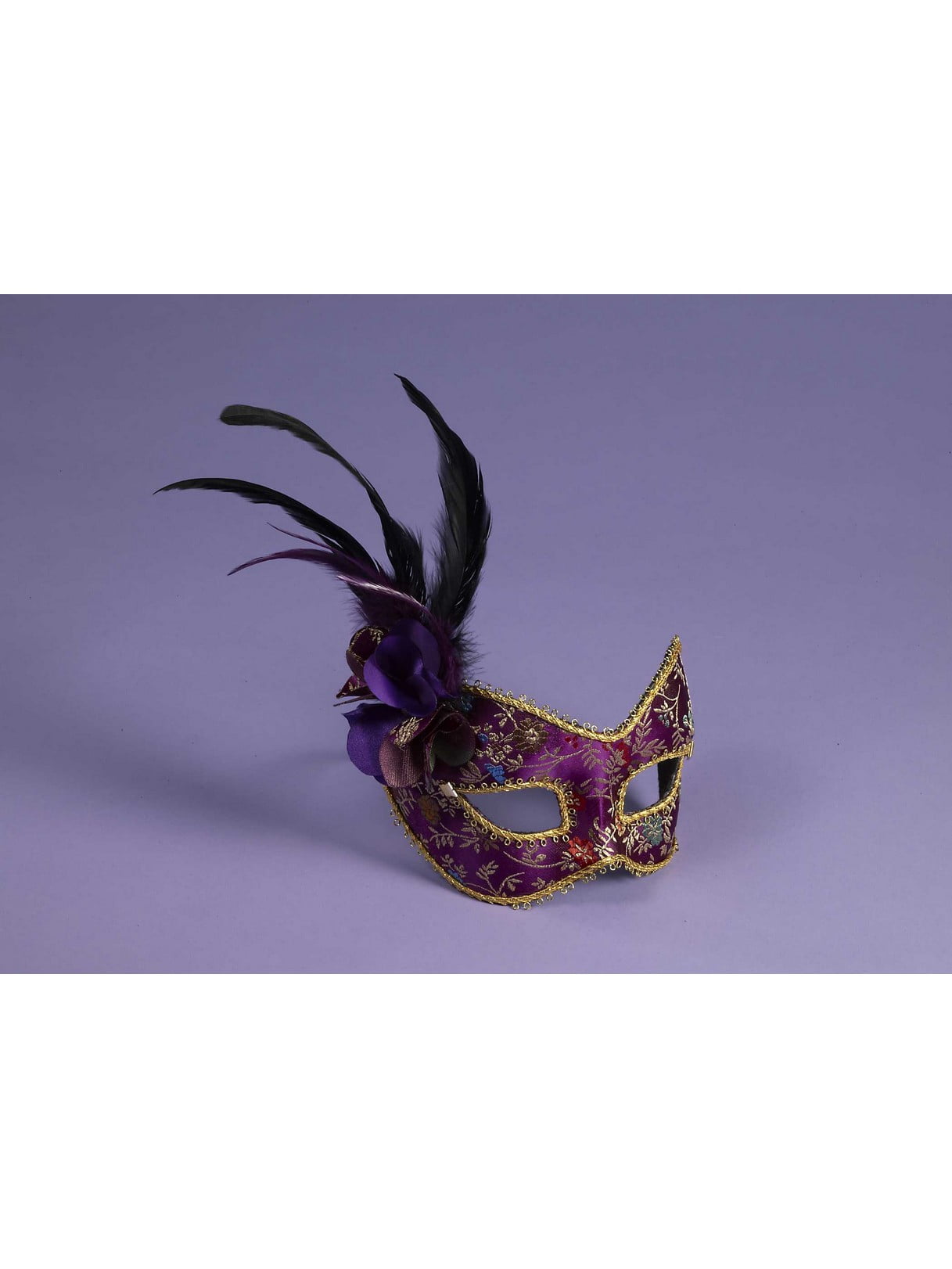 Purple and Gold Masquerade Mask - Walmart.com