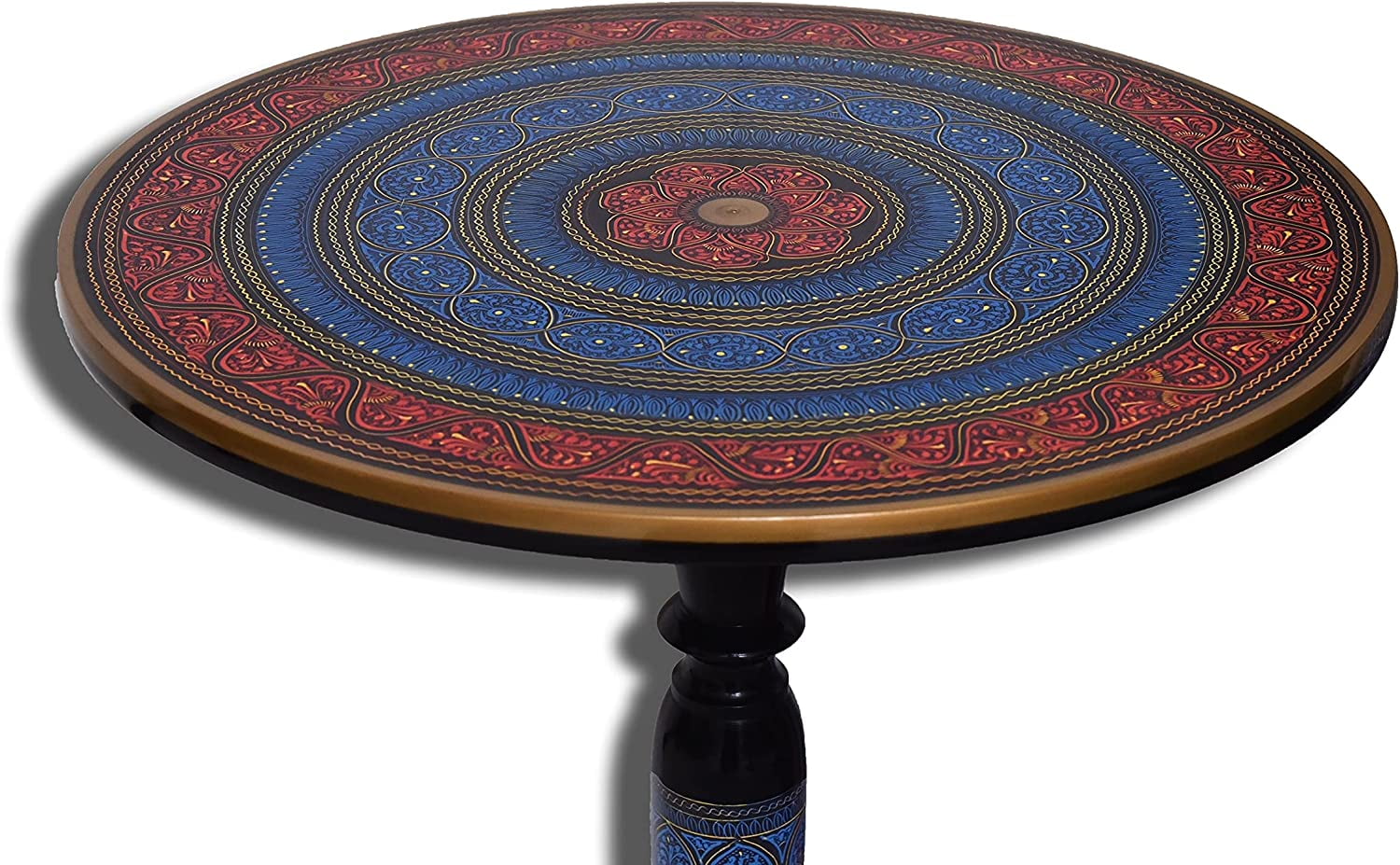 Purple and Red Table - 18 inch I Handcrafted Round Table for Living ...