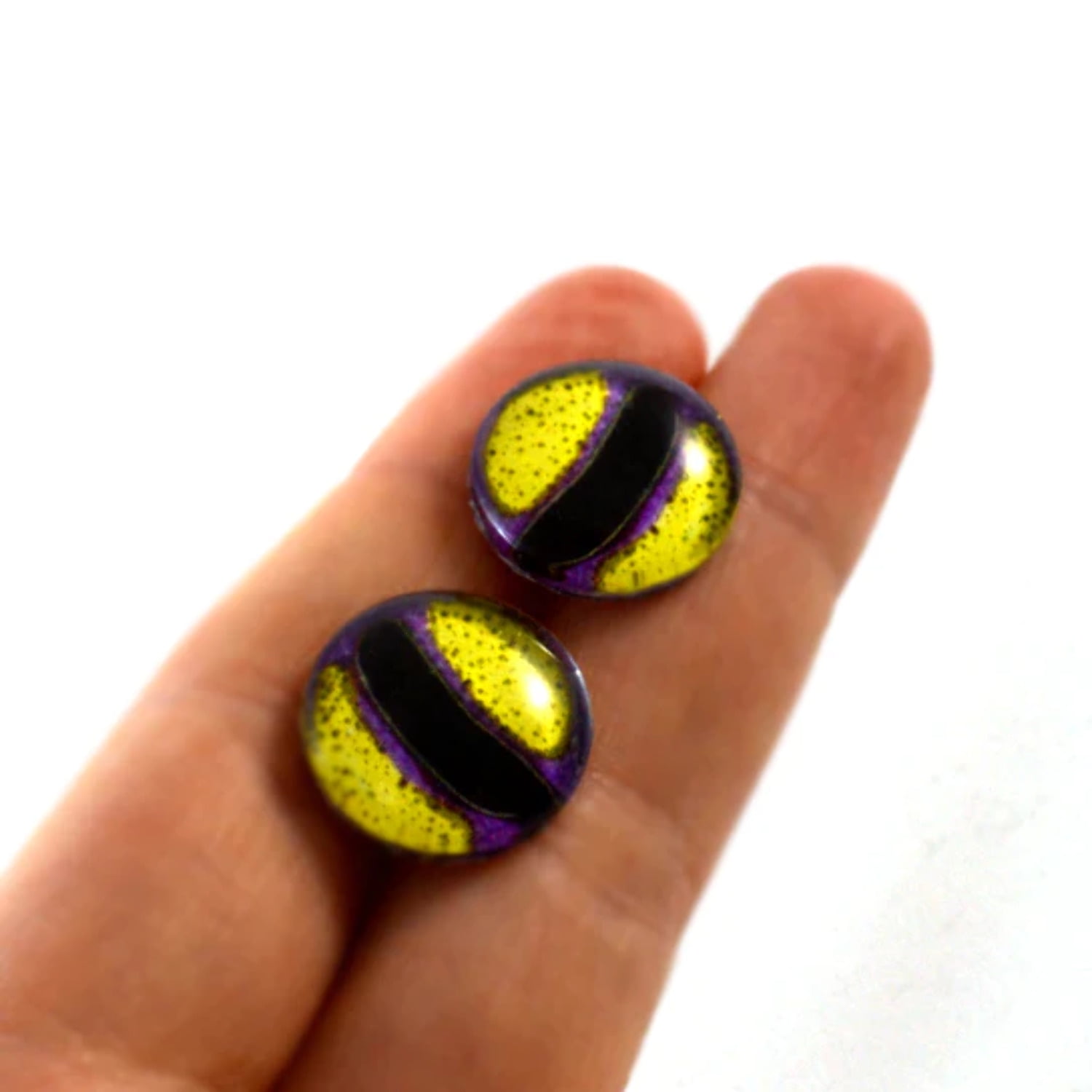 Purple and Yellow Stylized Octopus Glass Eyes - Walmart.com