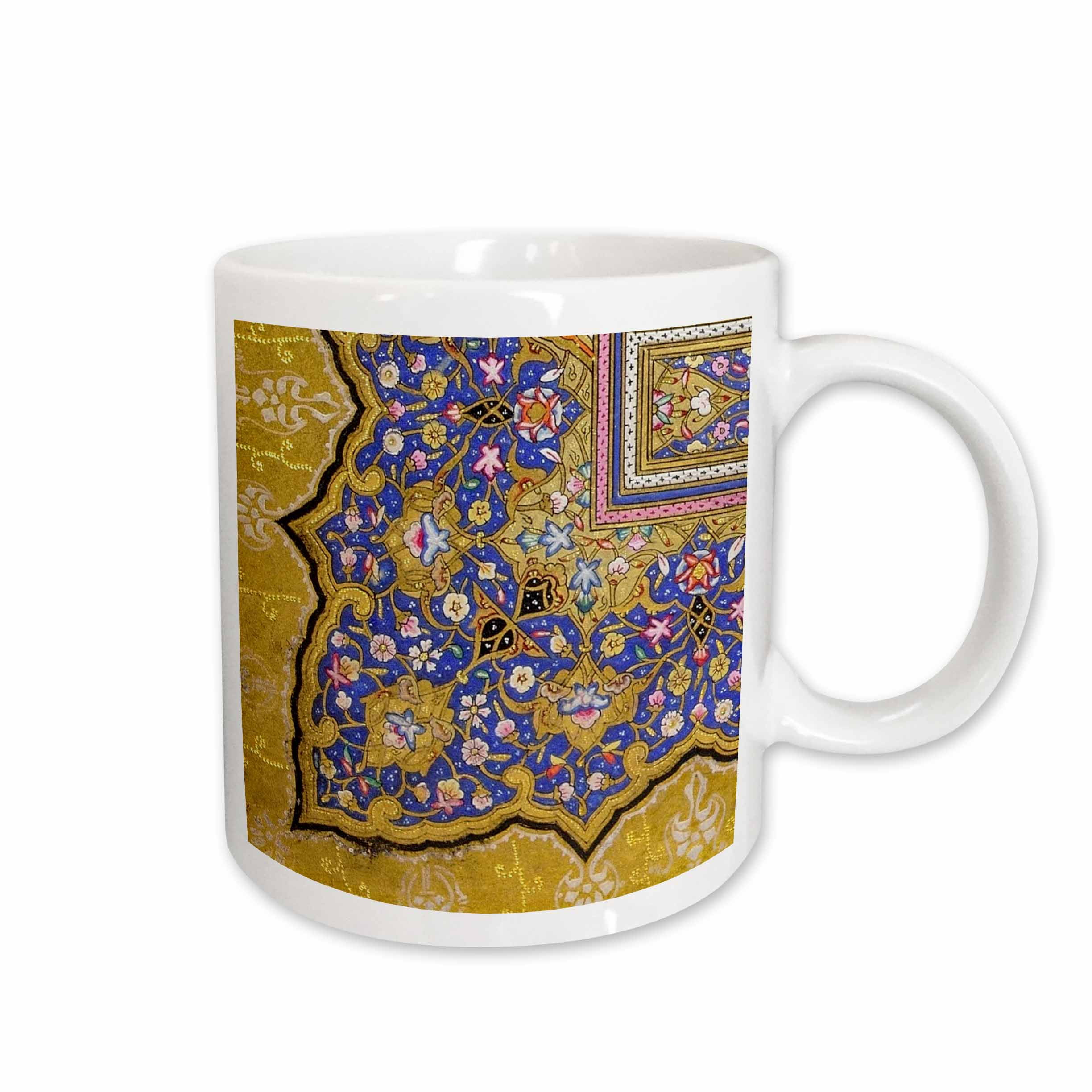 Purple and matte gold Arabian floral pattern. Persian style flowers and ...