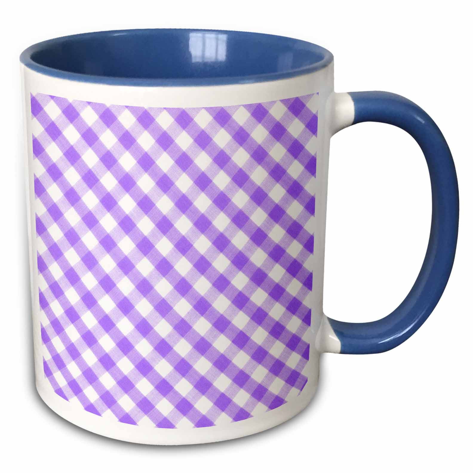 Purple and white Gingham pattern - diagonal checks checkered checked ...