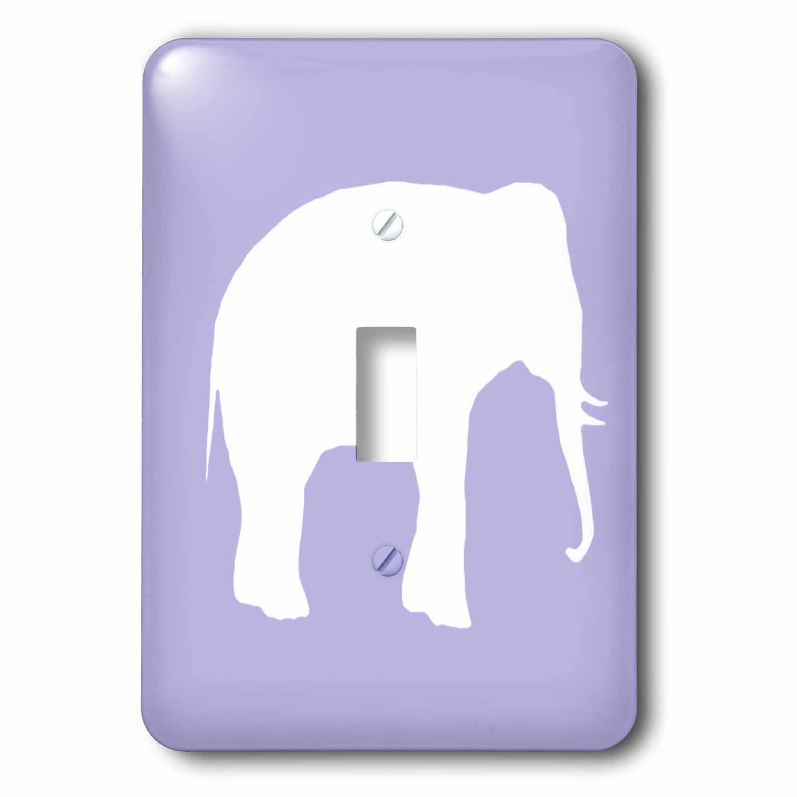 Purple elephant silhouette. White wildlife. Modern wild animal shadow ...