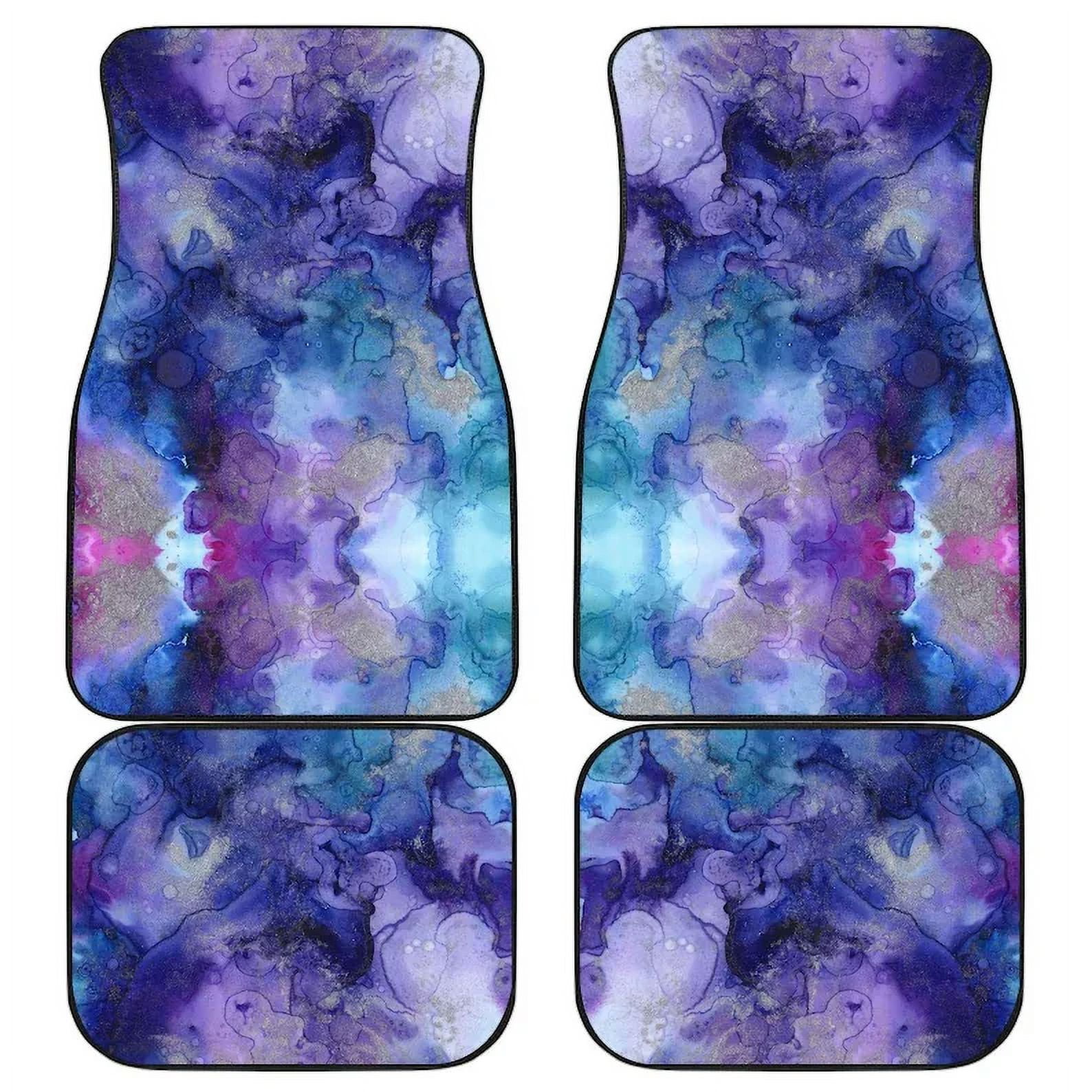 Purple ic Ink Car Mats Colorful Happy ic Car Accessory Floor Mats Set ...
