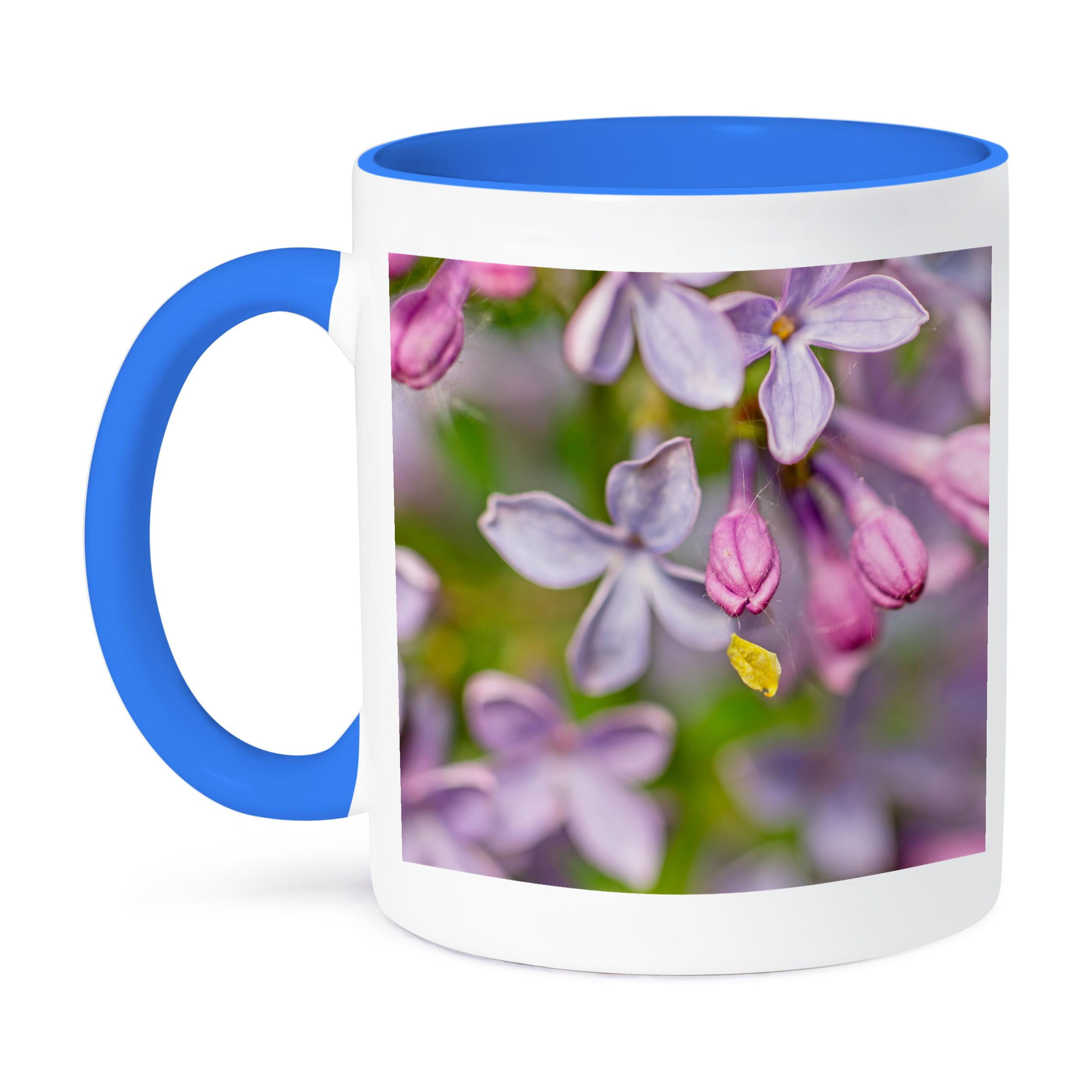 3dRose, Purple lilac flowers bud and a tiny yellow leaf. Beauty of ...