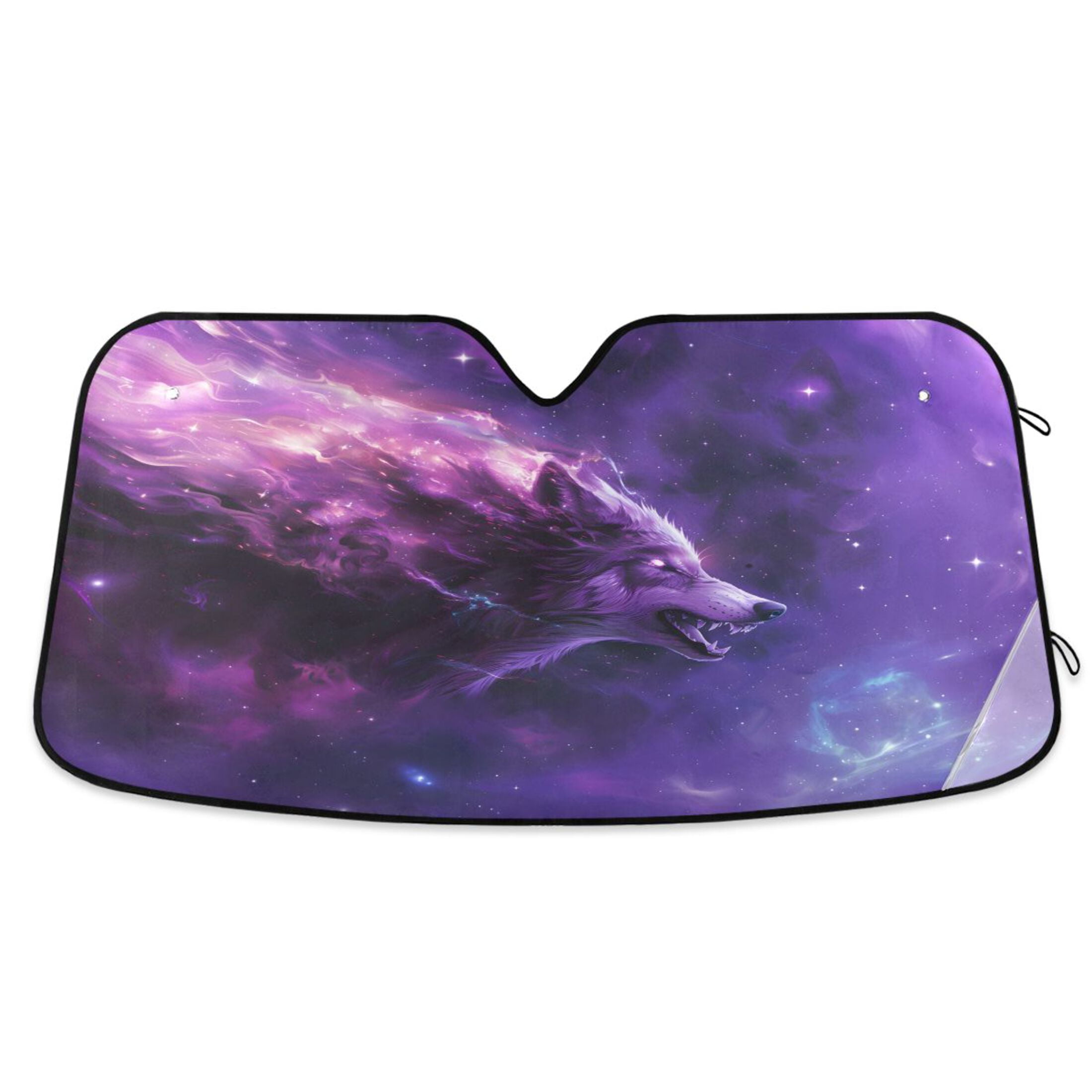 Purple-nebula-made Mighty Wolf Windshield Sun Shade Automobile Visor ...