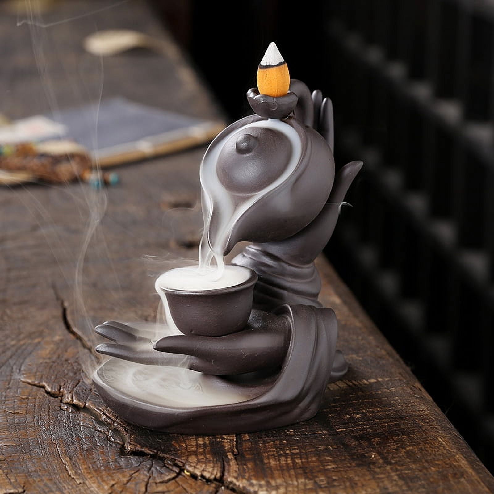 Purple sand aromatherapy burner, high-flush reflux incense burner,13.7 ...