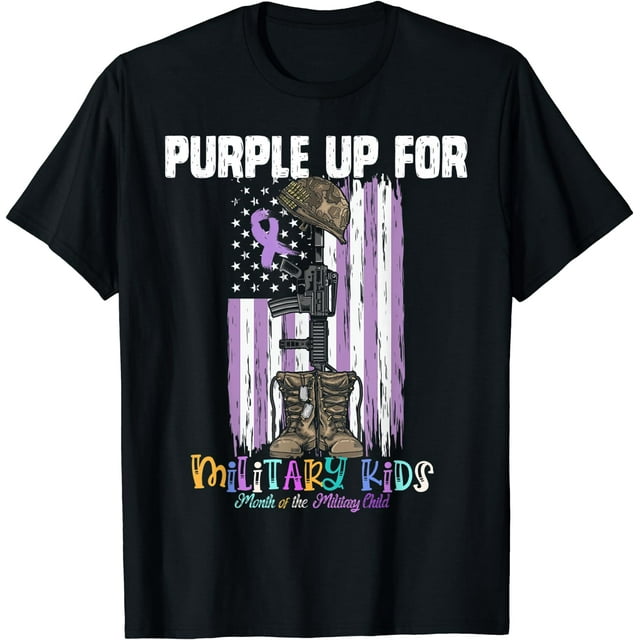 Purple up Day For military kids CHILD Purple Up Day 2022 T-Shirt ...