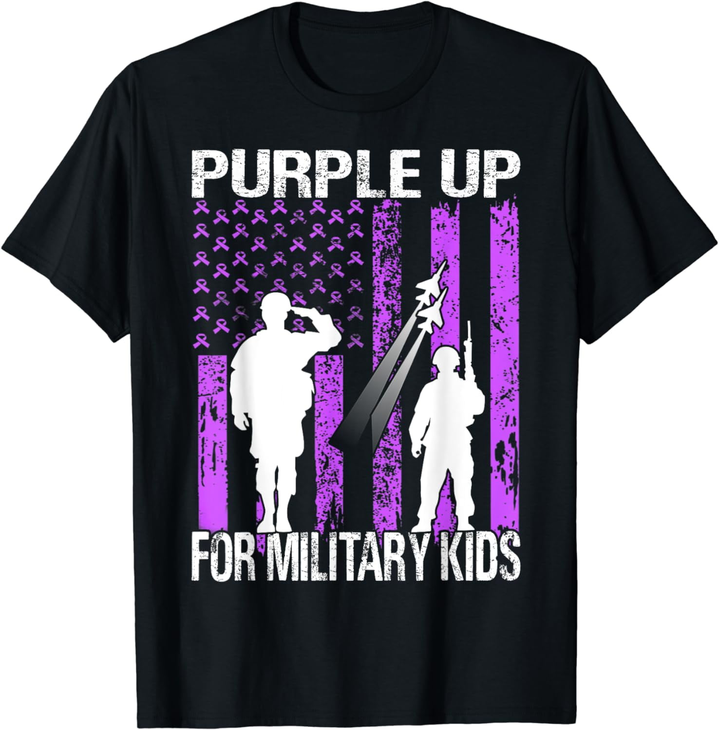 Purple up for Military Kids-Month of the Military Child 2023 T-Shirt ...