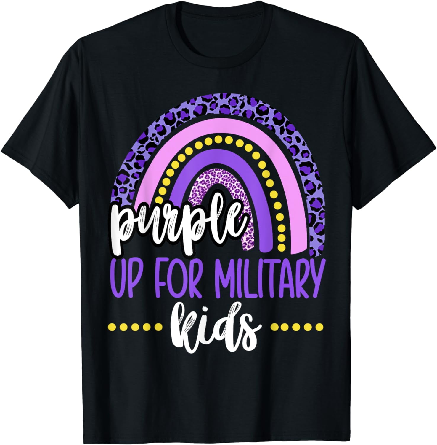 Purple up for military kids / Rainbow Military child Month Cotton T ...