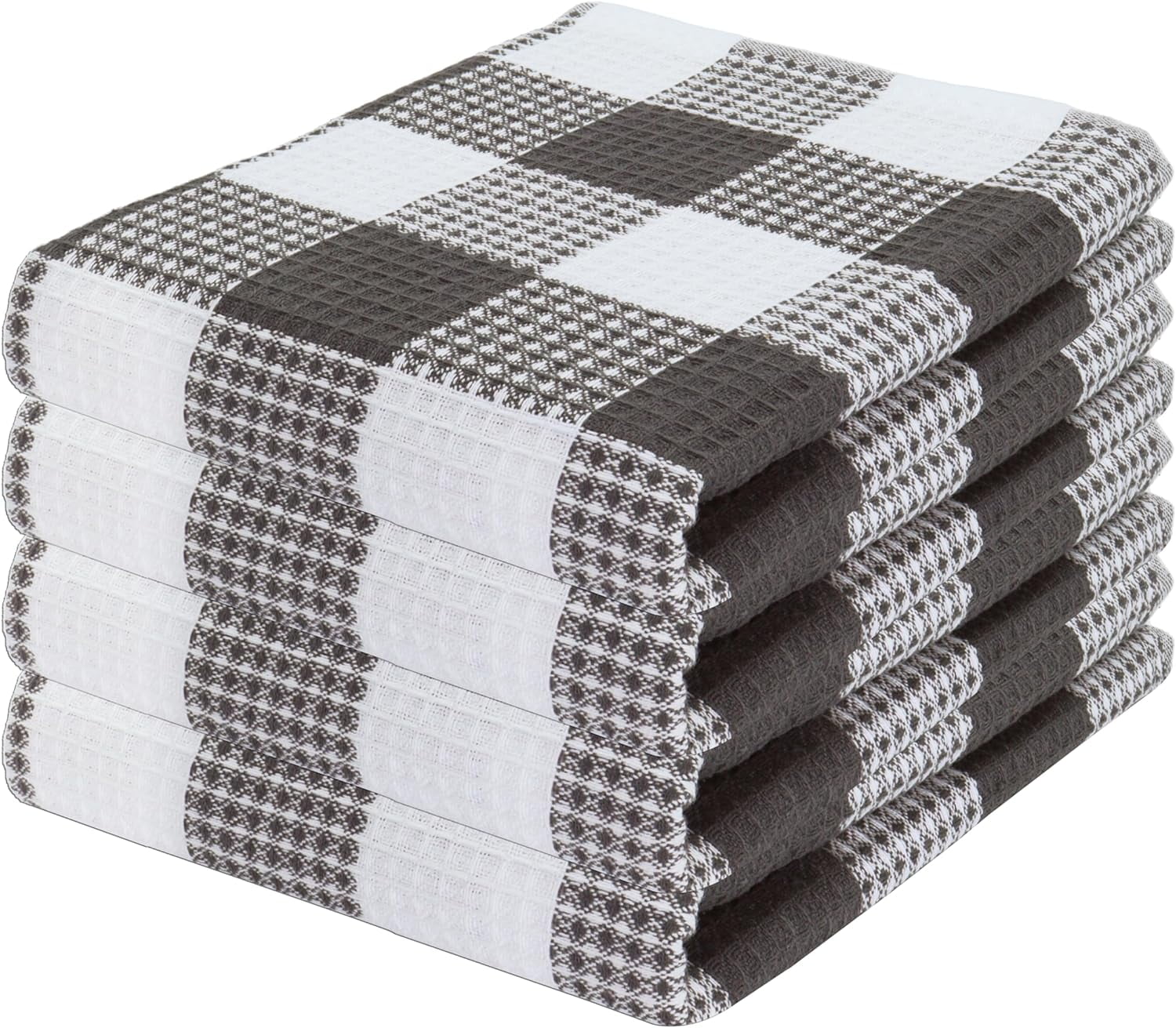 PurpleEssences 100 Cotton Waffle Weave Check Plaid Kitchen Towels 15 PurpleEssences 100 Cotton Waffle Weave Check Plaid Kitchen Towels 15