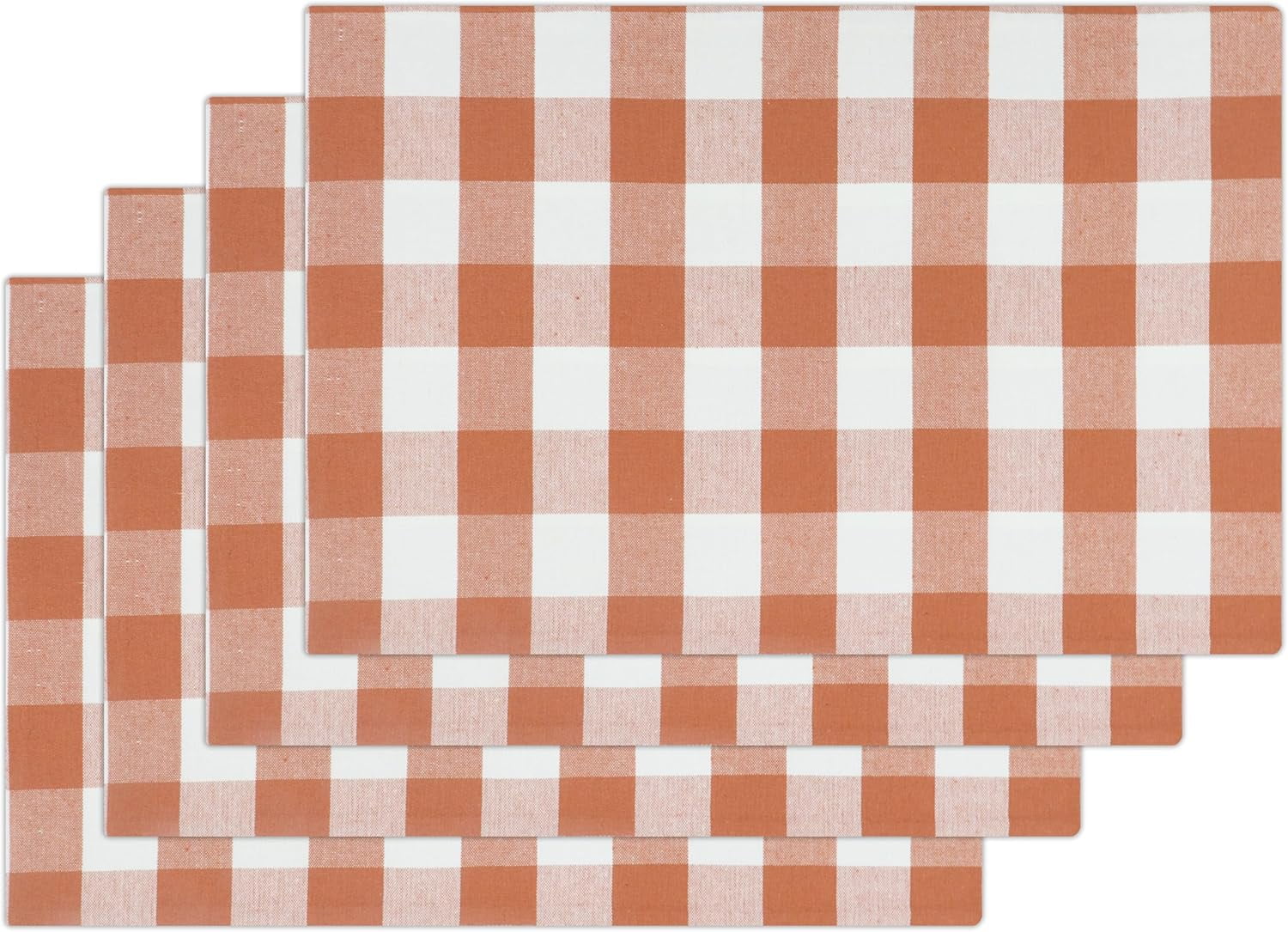 PurpleEssences Buffalo Plaid Placemats Set of 4 13x19 in, Washable ...