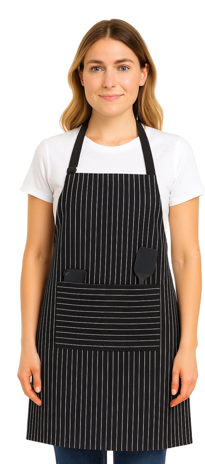 PurpleEssences Striped Cooking Apron for Men & Women, Soft Durable for ...