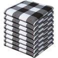 PurpleEssences Waffle Weave Check Plaid Kitchen Towels, 100% Cotton ...