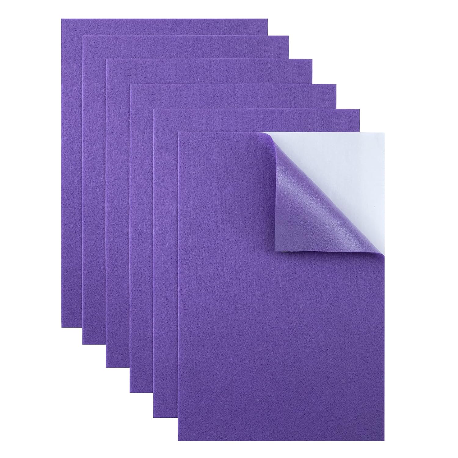 PurpleFelt Fabric，6PCS Self Adhesive Felt Sheet,Self-Adhesive Fabric ...
