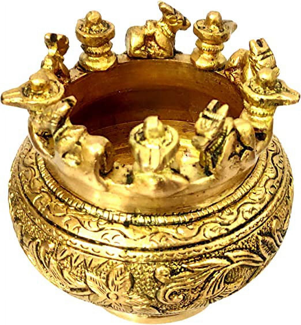 Purpledip Brass Kalash Shivaling & Nandi: Rare Collection Decorative ...