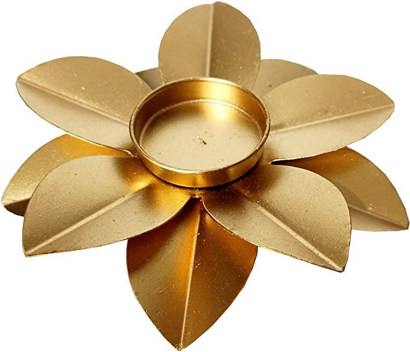 Purpledip Brass Tlight holder 'Lotus': Festival Oil Lamp Deepam Diya ...