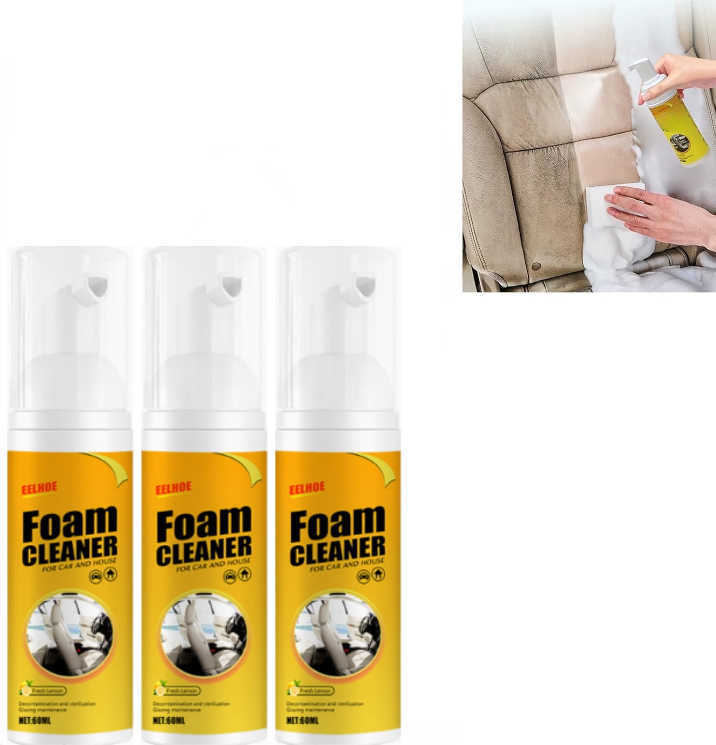 All Purpose Car Foam Cleaner, Professional Car Interior Cleaner, Multipurpose Cleaner Spray ...