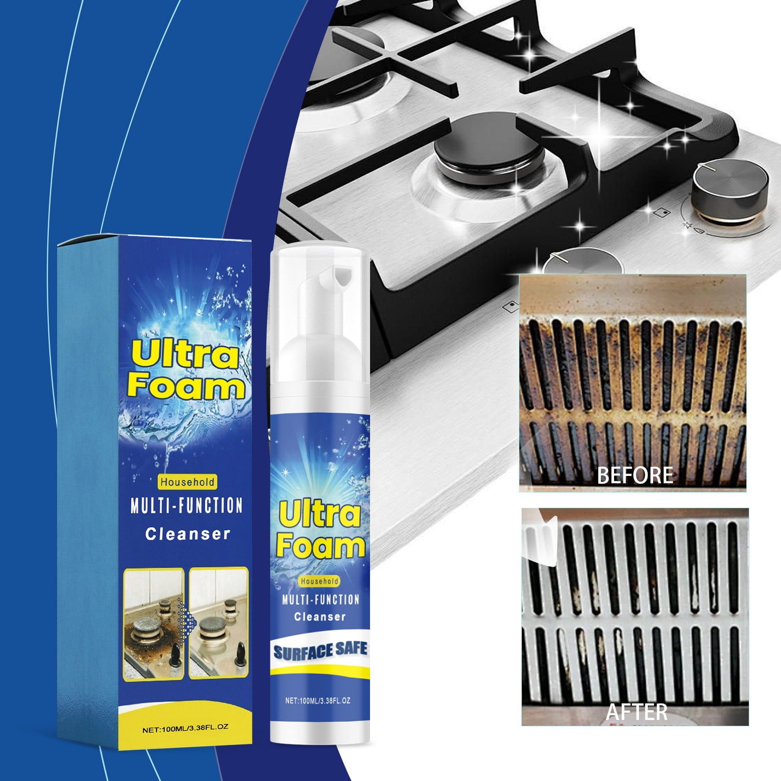 All Purpose Cleaner Spray, Heavy Duty Degreaser for Kitchen Grease and Bathroom Soap Scum ...