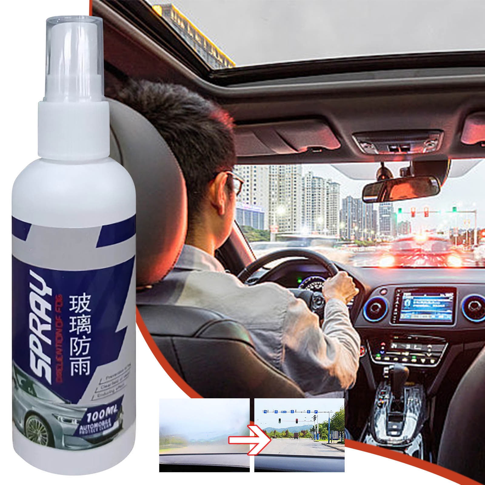 Purpose Glass Defogging Agent: Universal Waterproofing Spray for Car ...