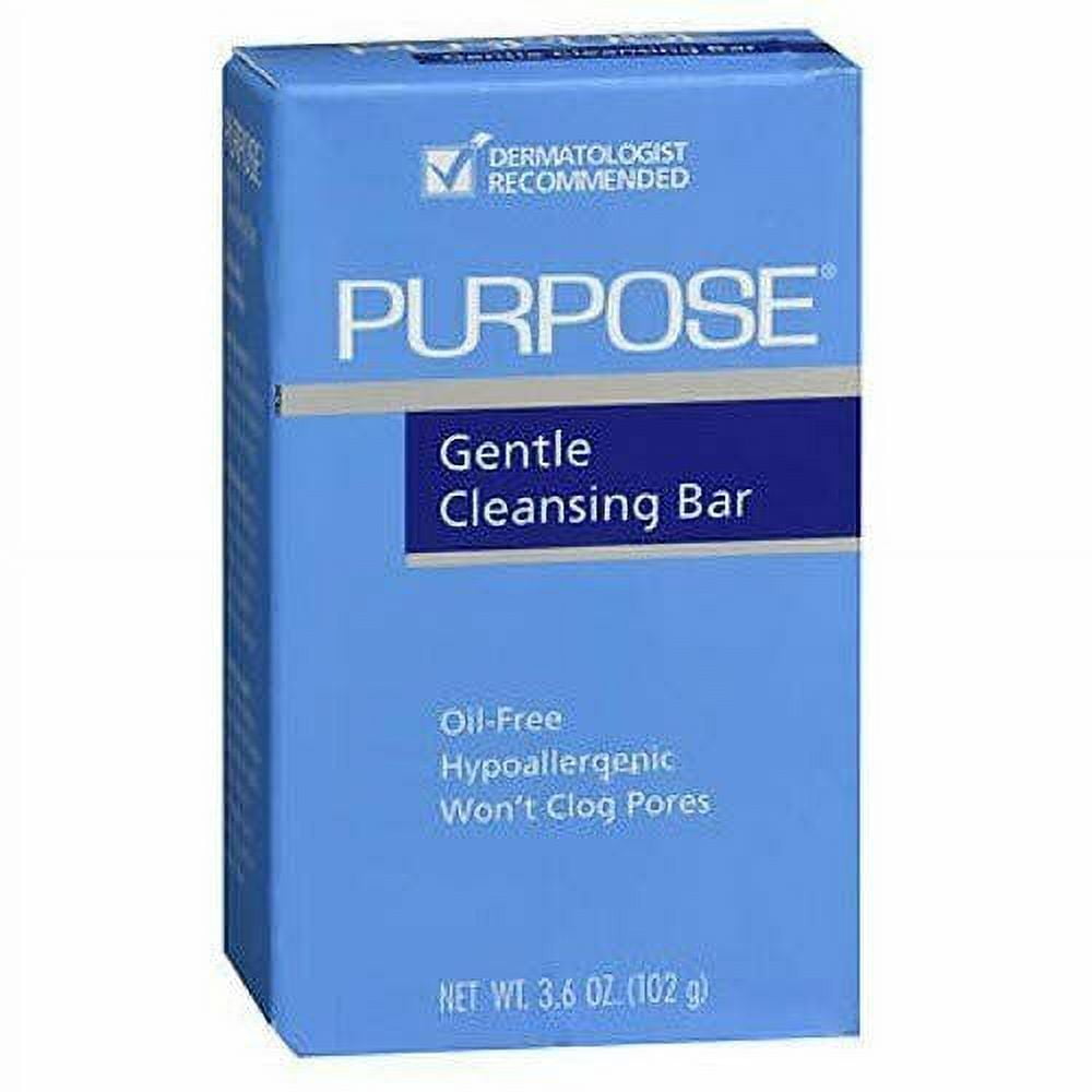 Purpose Hypoallergenic Oil-Free Gentle Skin Cleansing Bar, 3.6oz, 3 ...
