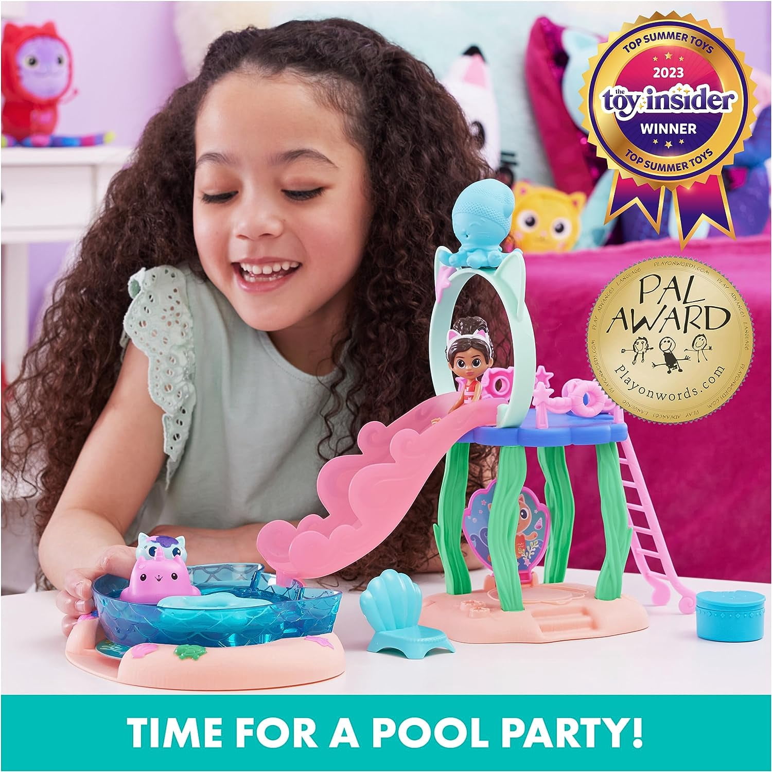 Purr-ific Pool Playset with Color-Changing Tails and Figures for Kids ...