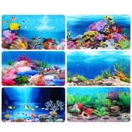 LAFGUR Fish Tank Wall Decorations, Fish Tank Poster,PVC Coral Aquarium ...