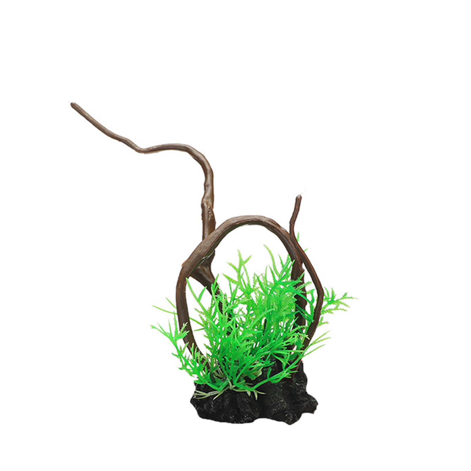 Purrfect Fake Water Plants Safe Accessories Resin Simulation Driftwood ...