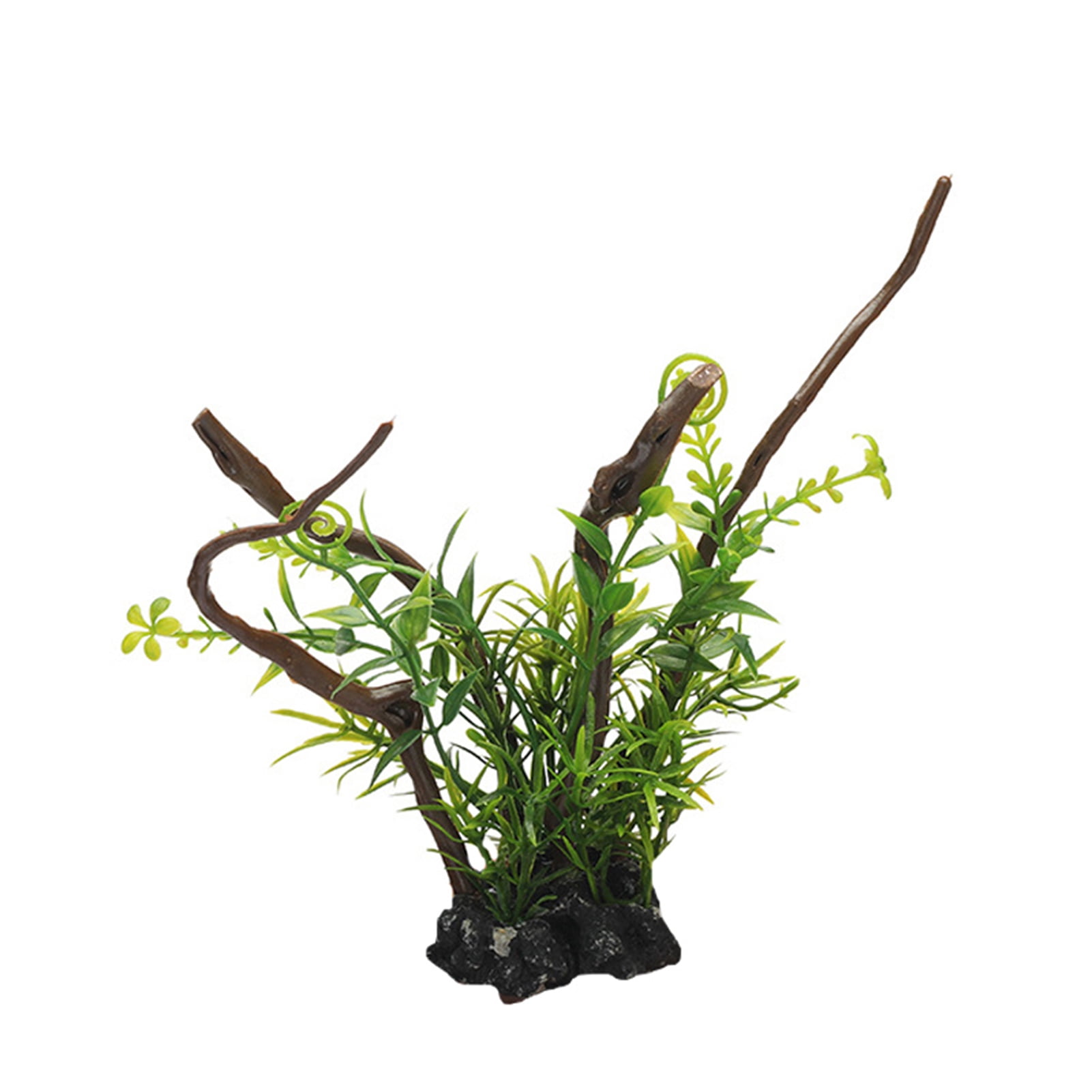 Purrfect Fake Water Plants Safe Accessories Resin Simulation Driftwood ...