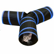 Toysmith Soft Collapsible Cat Tunnels Interactive Toy with Play Ball ...