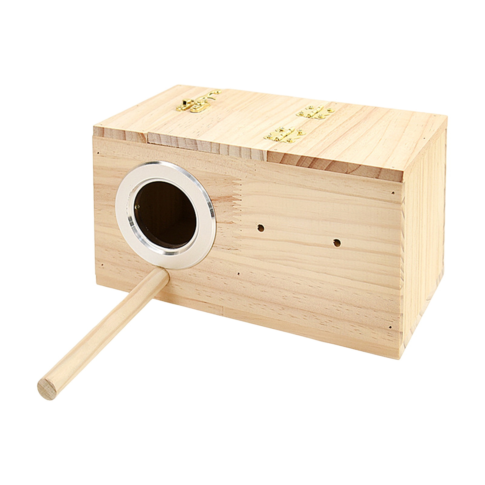 Purrfect Parakeet Nesting Box Wooden Bird Nest Breeding Box with Perch ...