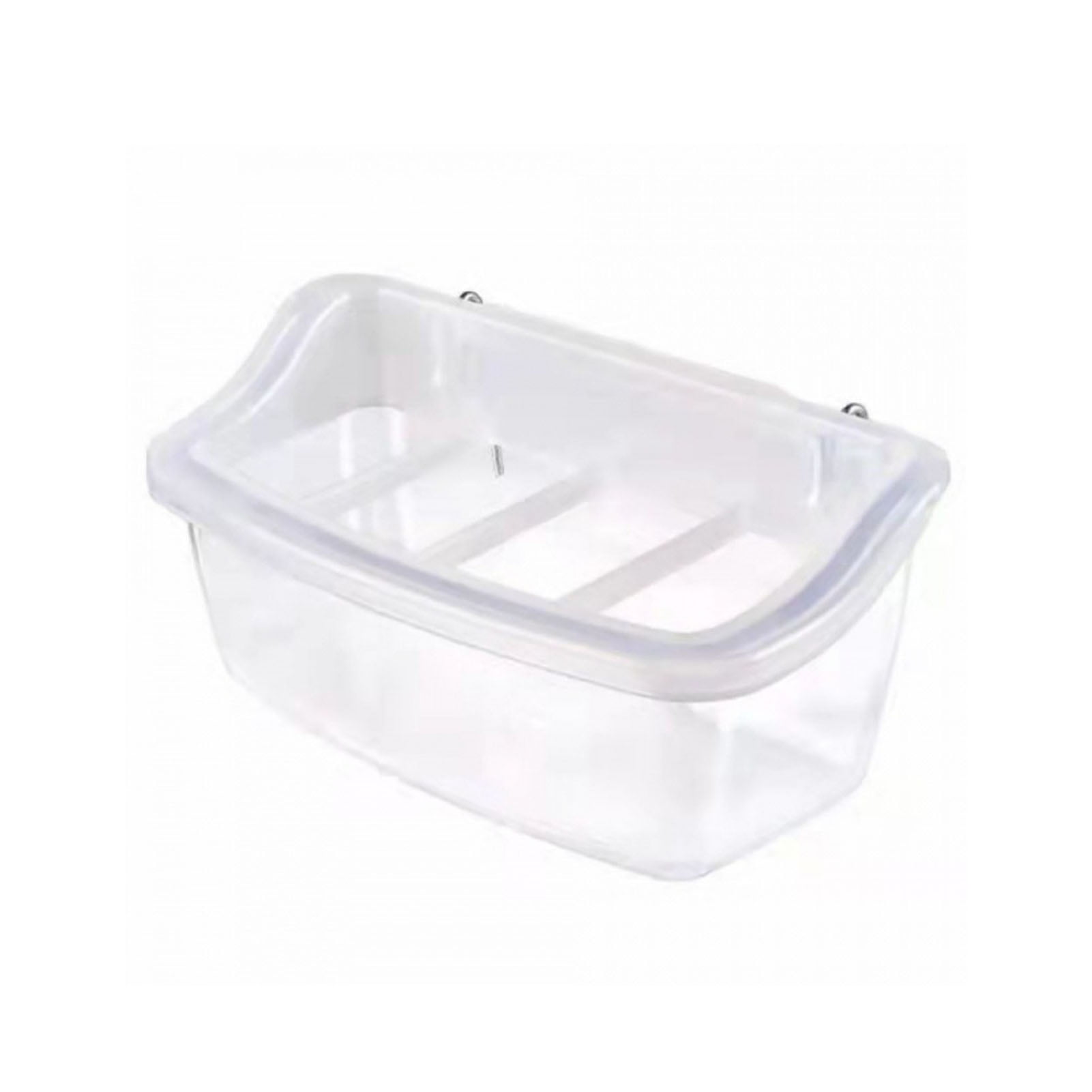 Purrfect Parrot Feeder Drinker Bird Food Box Hanging Bowl Transparent ...