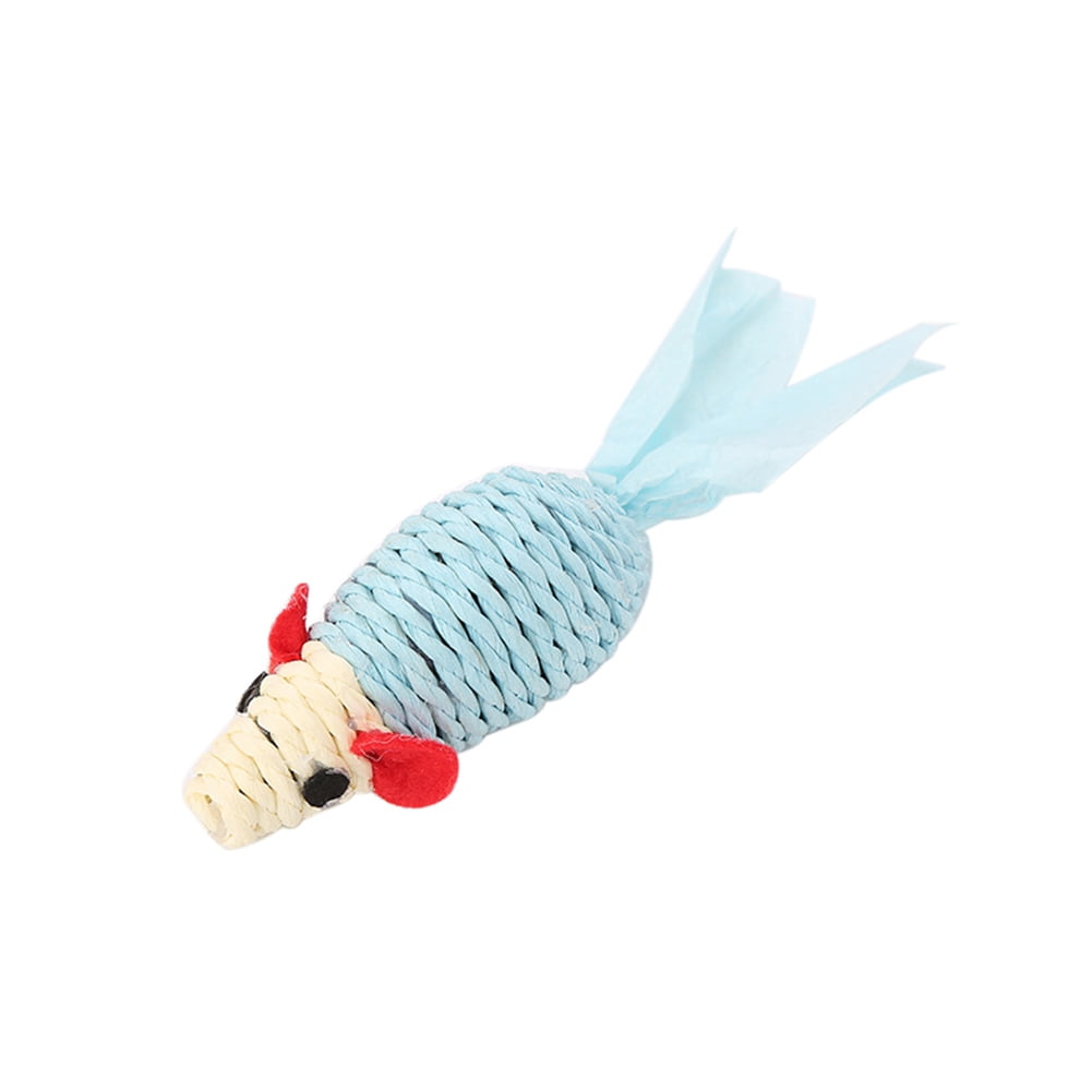 Purrfect Pet Cat Kitten Mouse Rattle Toy Bite Chew Catch Clean Teeth ...