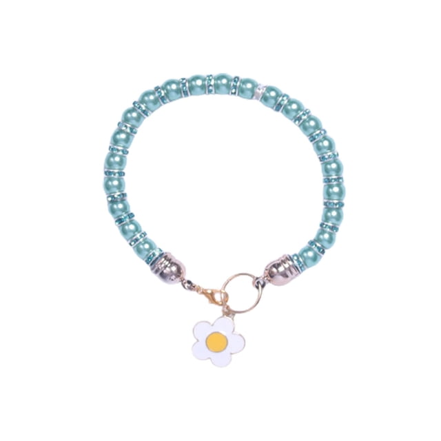 Purrfect Pet Collar Exquisite Fake Pearl Sunflower Decorative Pet ...