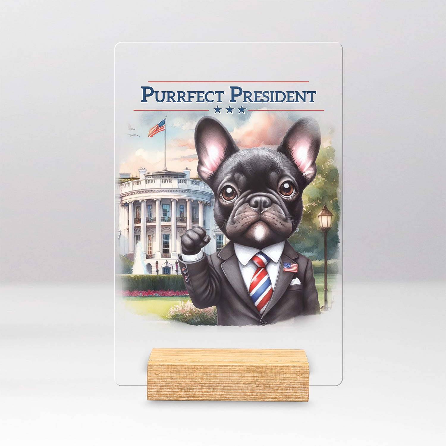 Purrfect President French Bulldog Raise Fist Fight Survived Election ...