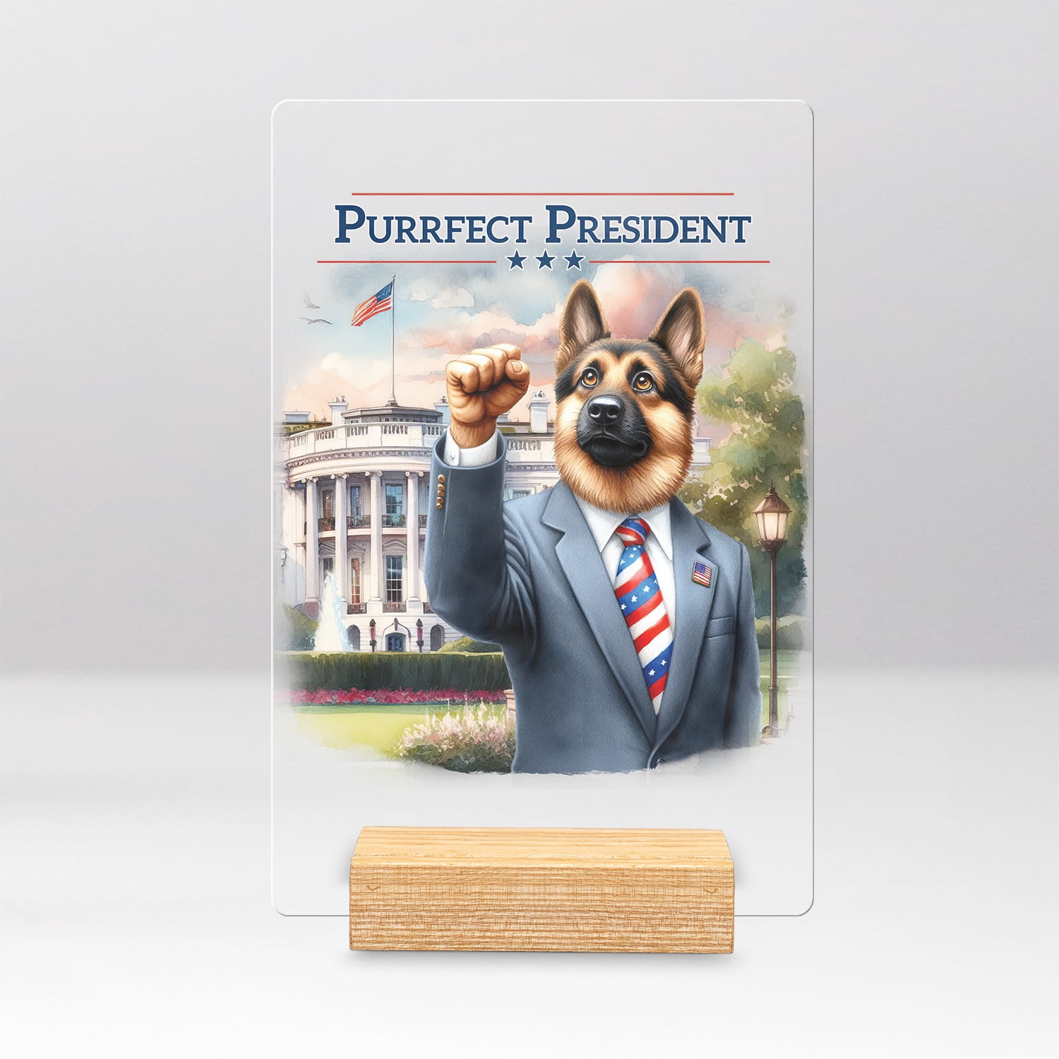 Purrfect President German Shepherd Raise Fist Fight Survived Election ...