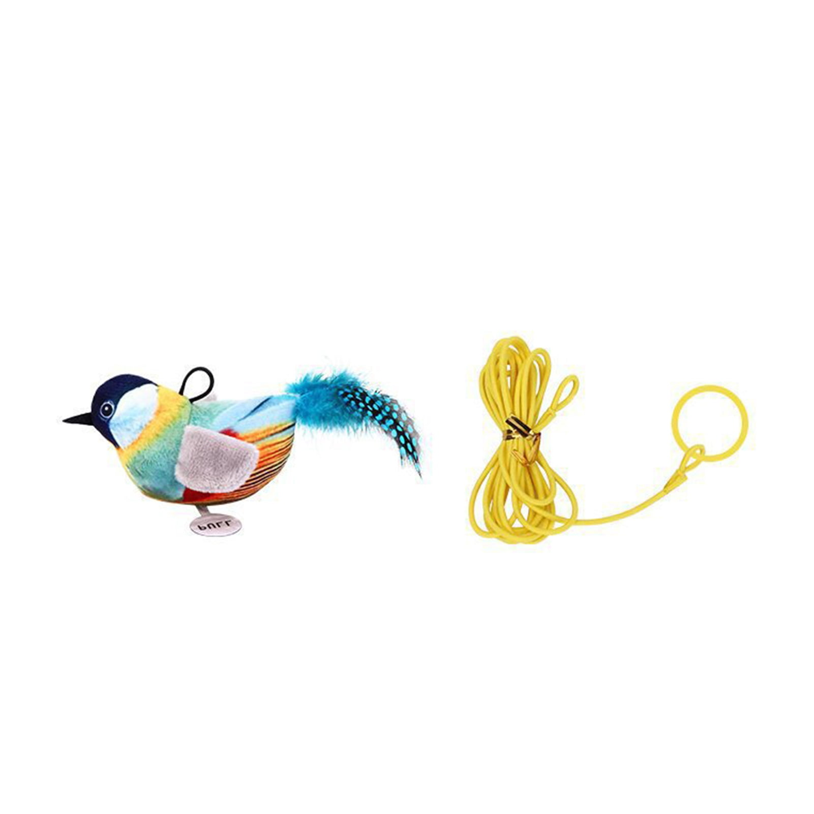 Purrfect Realistic Bird Sound Cat Toy with Plush Feather Teasing ...
