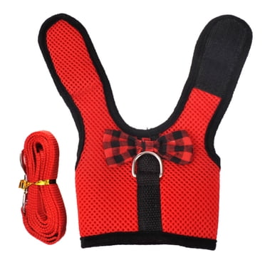 Adjustable Small Pet Hamster Leash Harness Set With Bells Ferrets ...