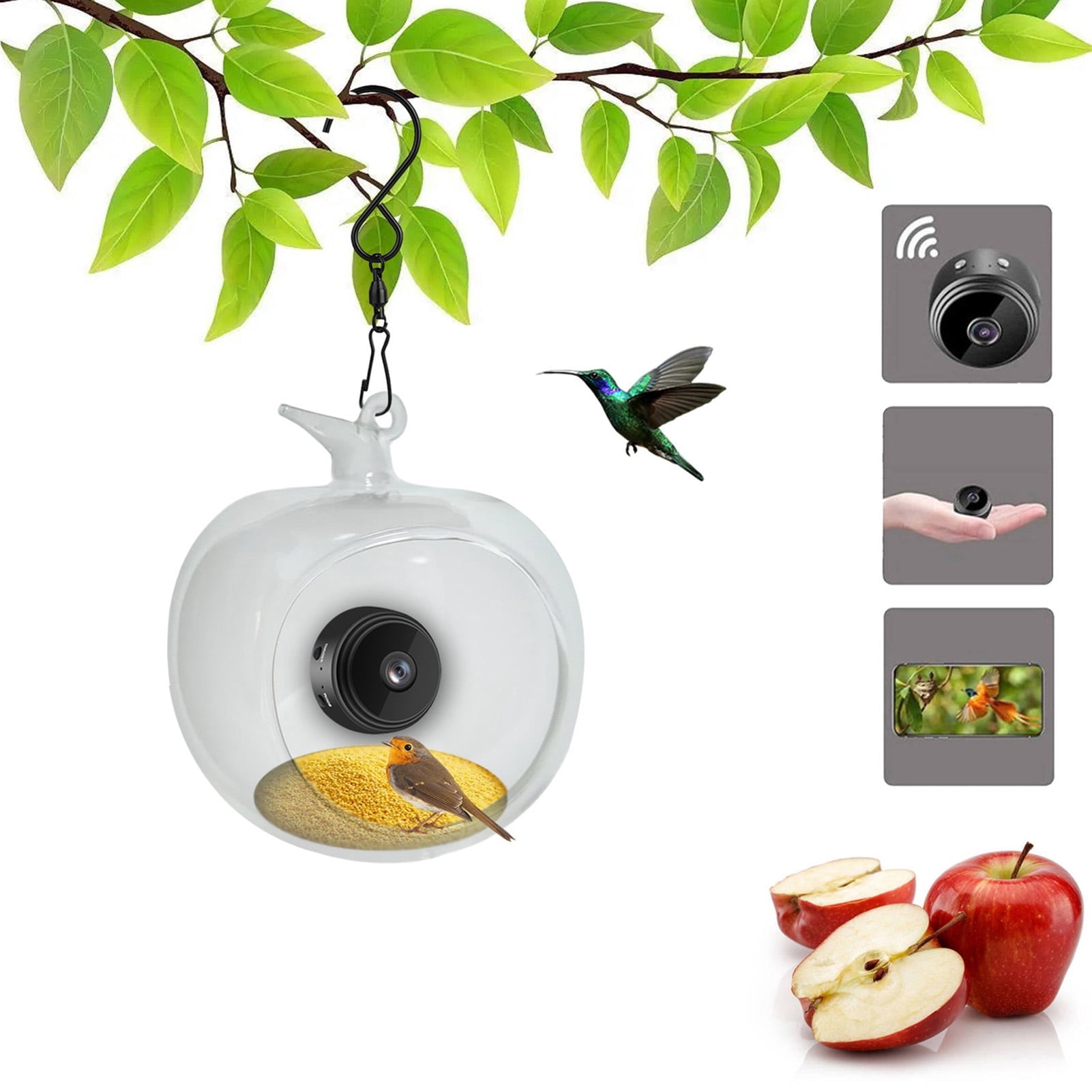 Purrfect Smart Bird Feeder with 1080P Video Camera for Close-up Shots ...