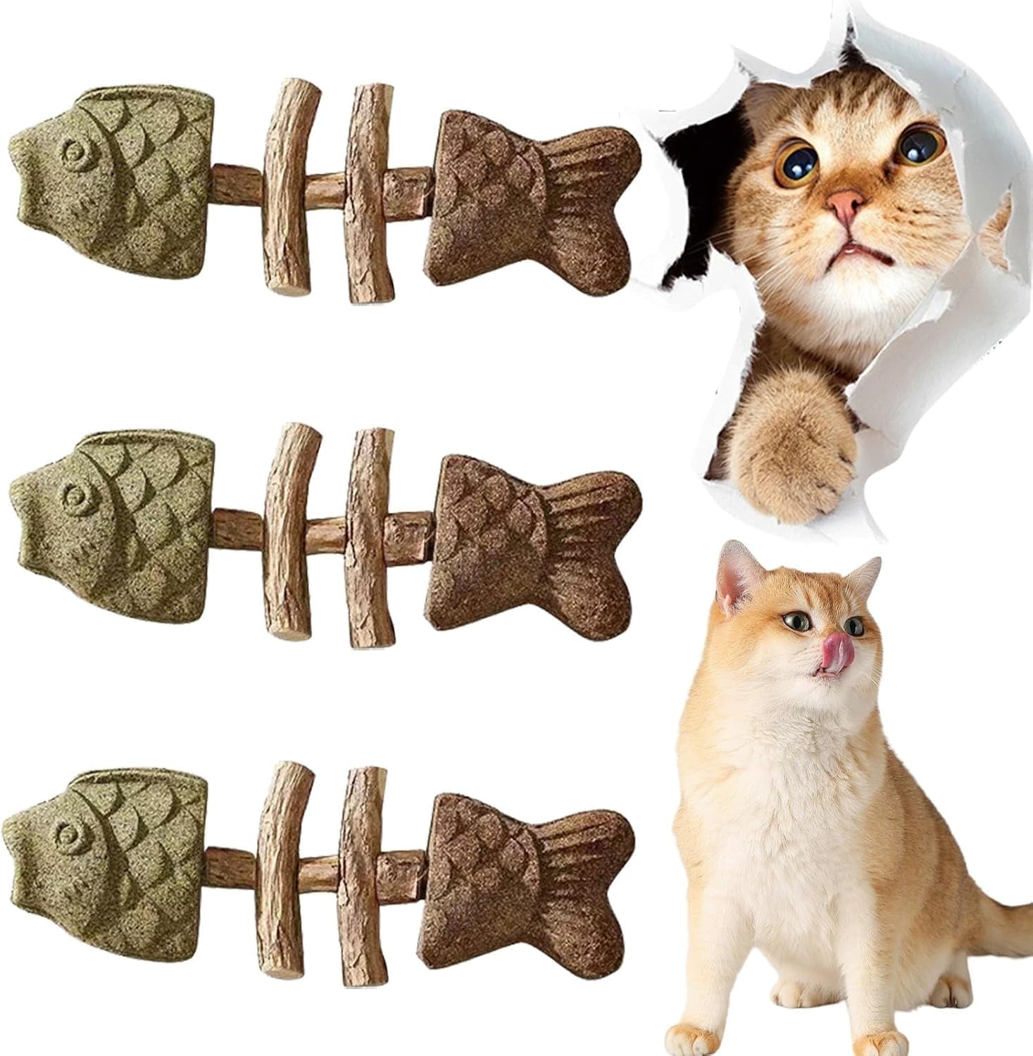 Purrident - Fix Your Cat’s Dental Health, Purrident Dental Chew Toy, Creative Fish Bone Cat Toy ...