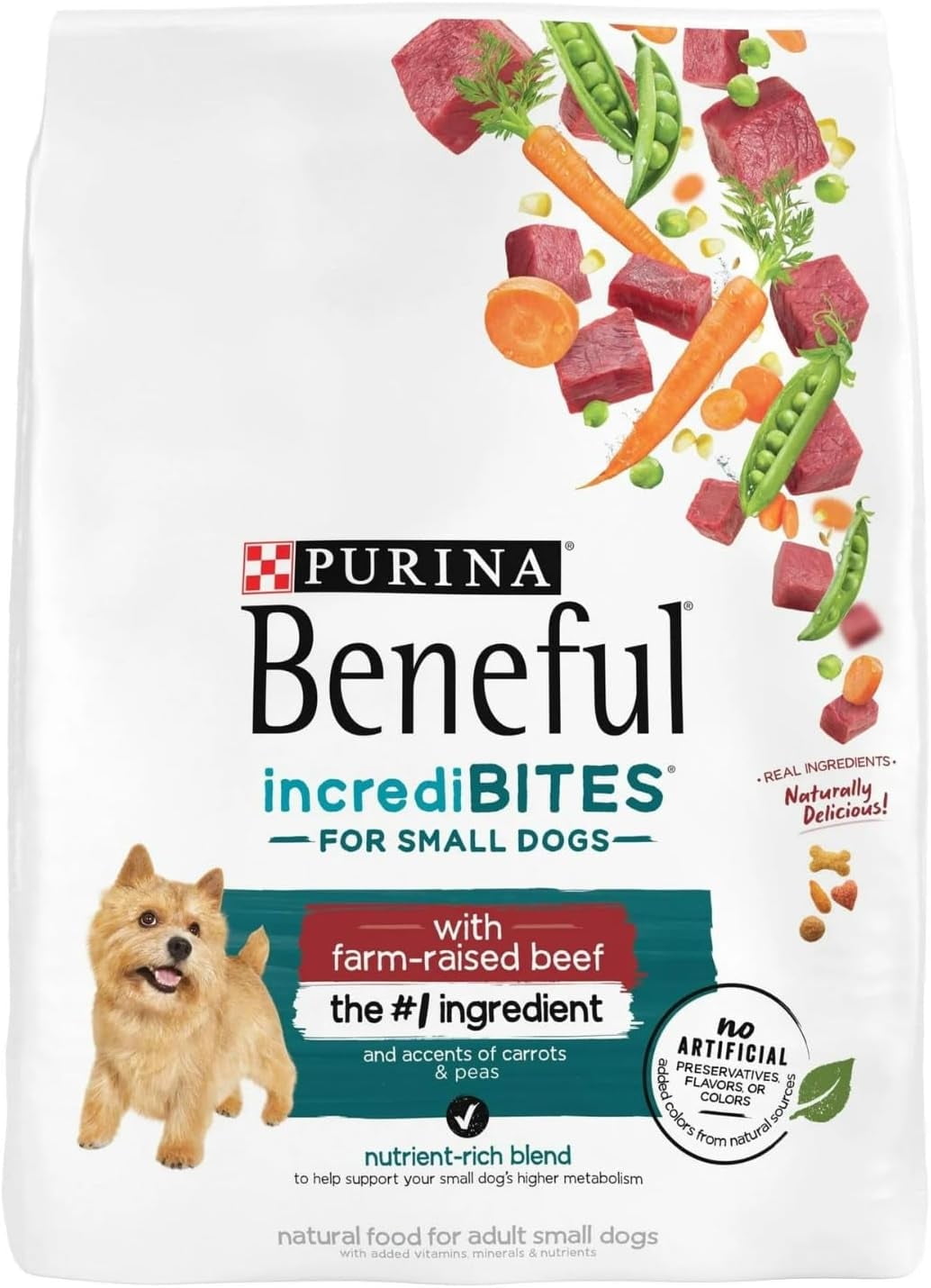 Purrina Incredibites Dry Dog Food for Small Dogs, High Protein, Farm ...
