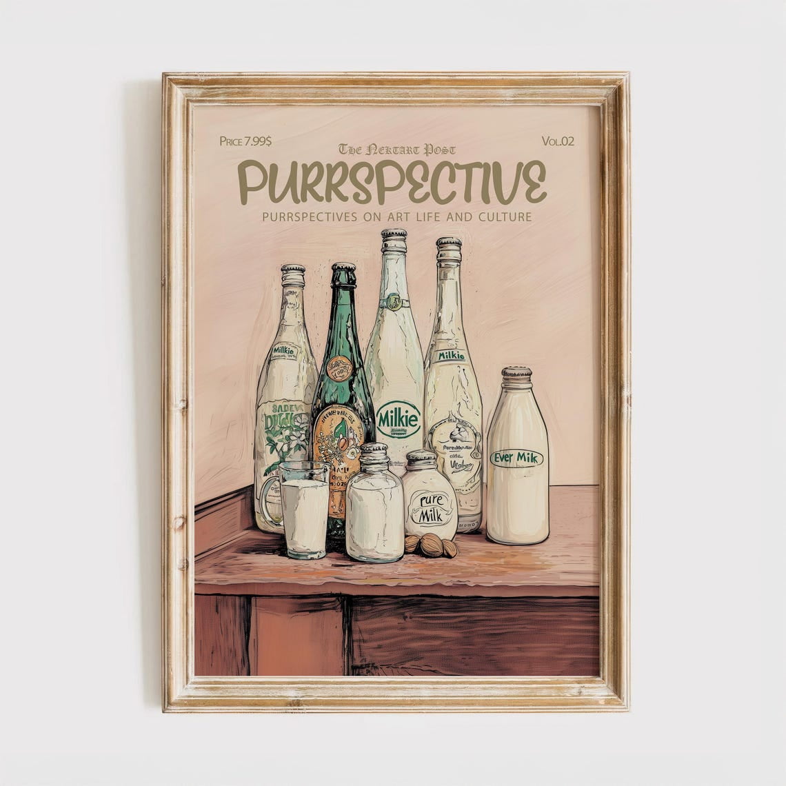 Purrspective Milk Brands For Cats Cat Lover Poster, Unframed Size 24x36 ...