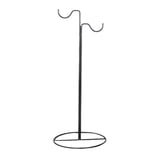 Purse Display Rack Handbag Stand Bag Holder Black Metal with 2 Hanging ...